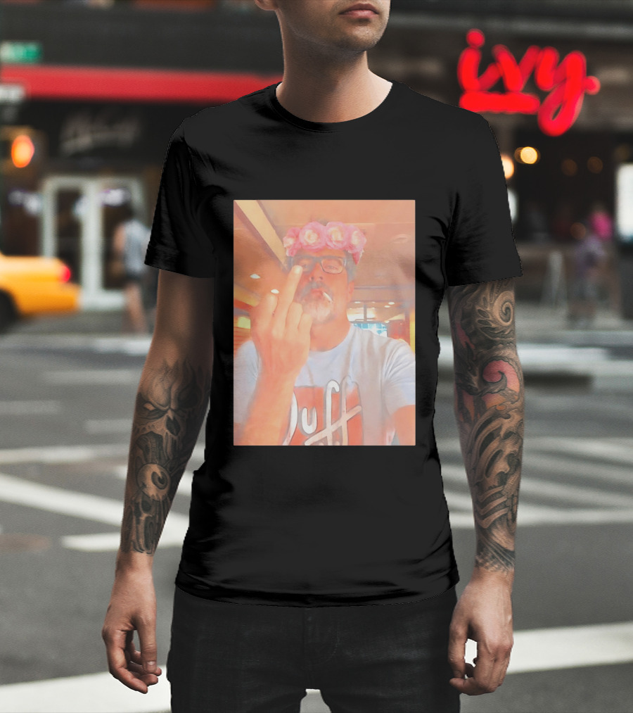 Jeffrey Dean Morgan The Walking Dead Negan Roses And The Middle Finger T-Shirt