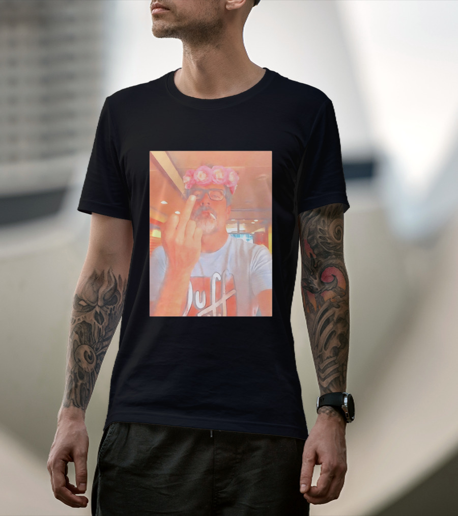 Jeffrey Dean Morgan The Walking Dead Negan Roses And The Middle Finger T-Shirt