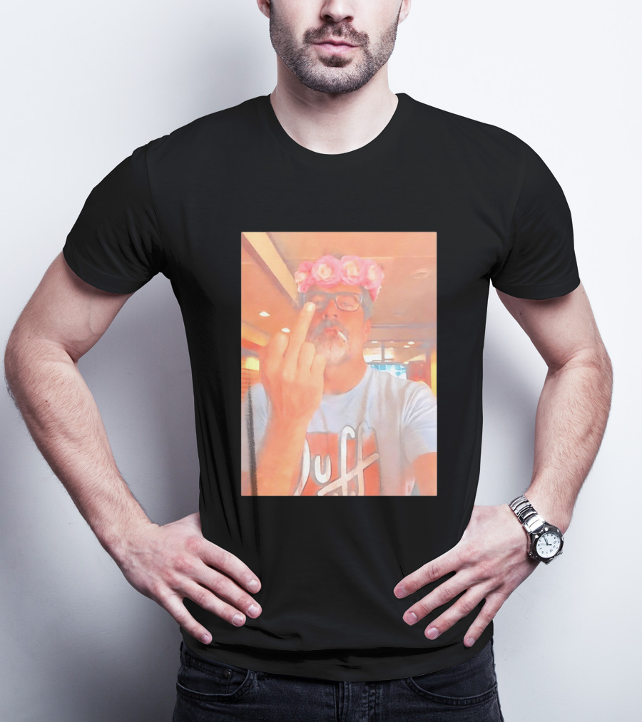 Jeffrey Dean Morgan The Walking Dead Negan Roses And The Middle Finger T-Shirt