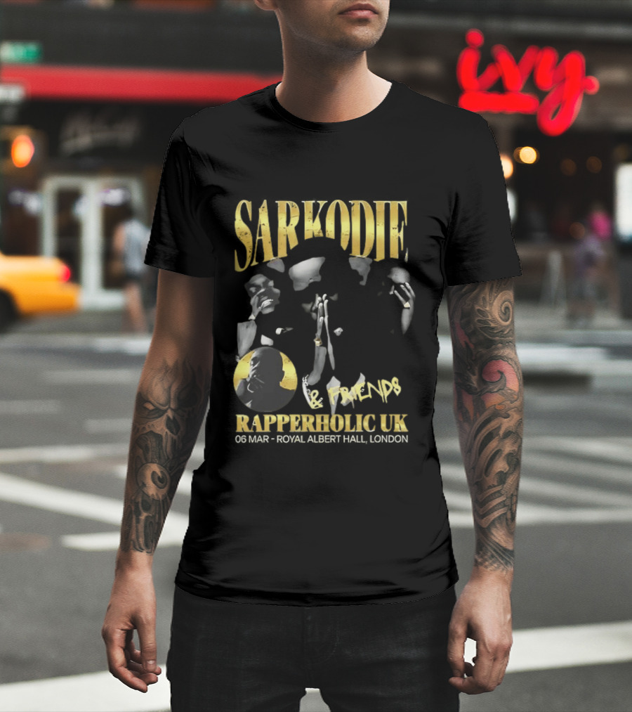 Sarkodie And Friends Rapperholic UK Made Of Black London 2015 T-Shirt