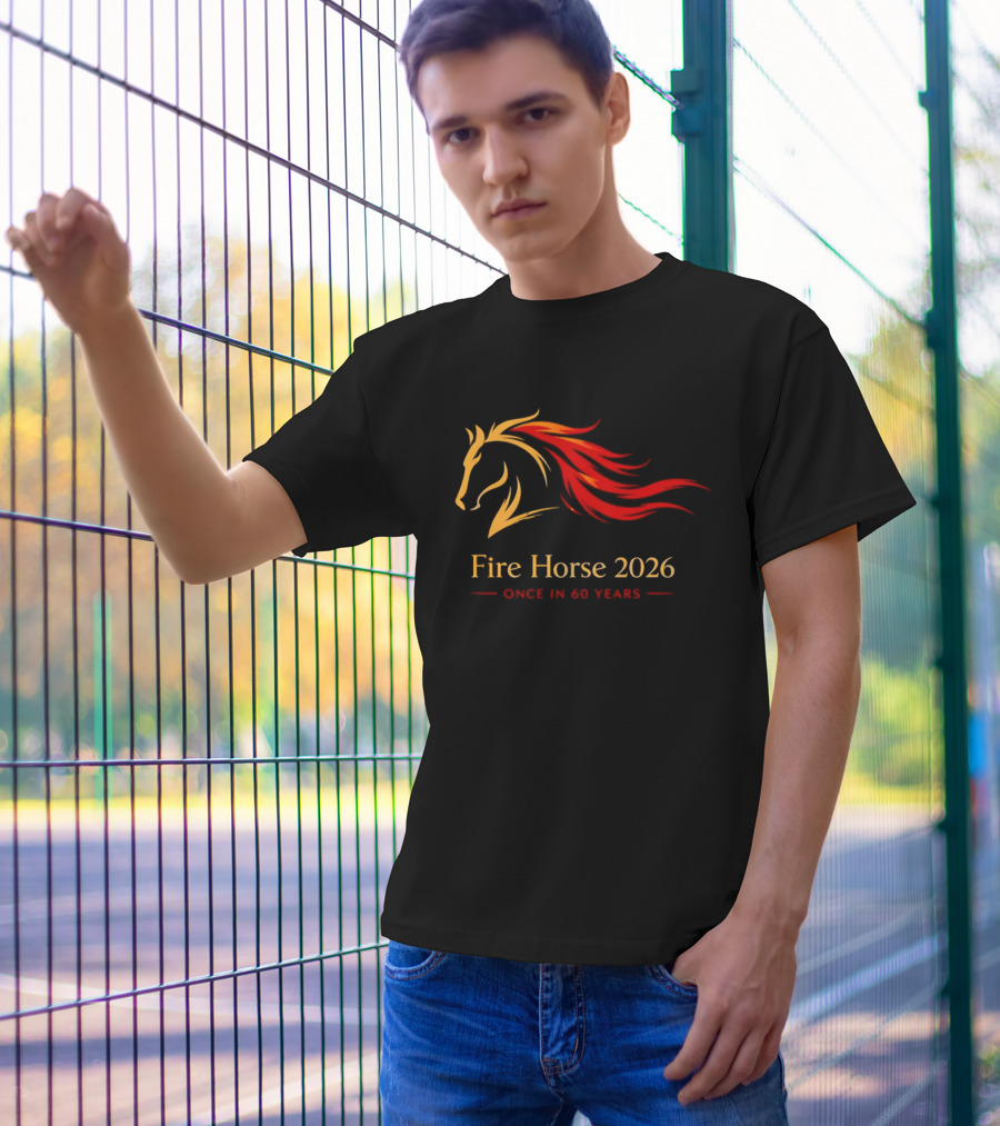 Fire Horse 2026 Once In 60 Years Chinese New Year T-Shirt