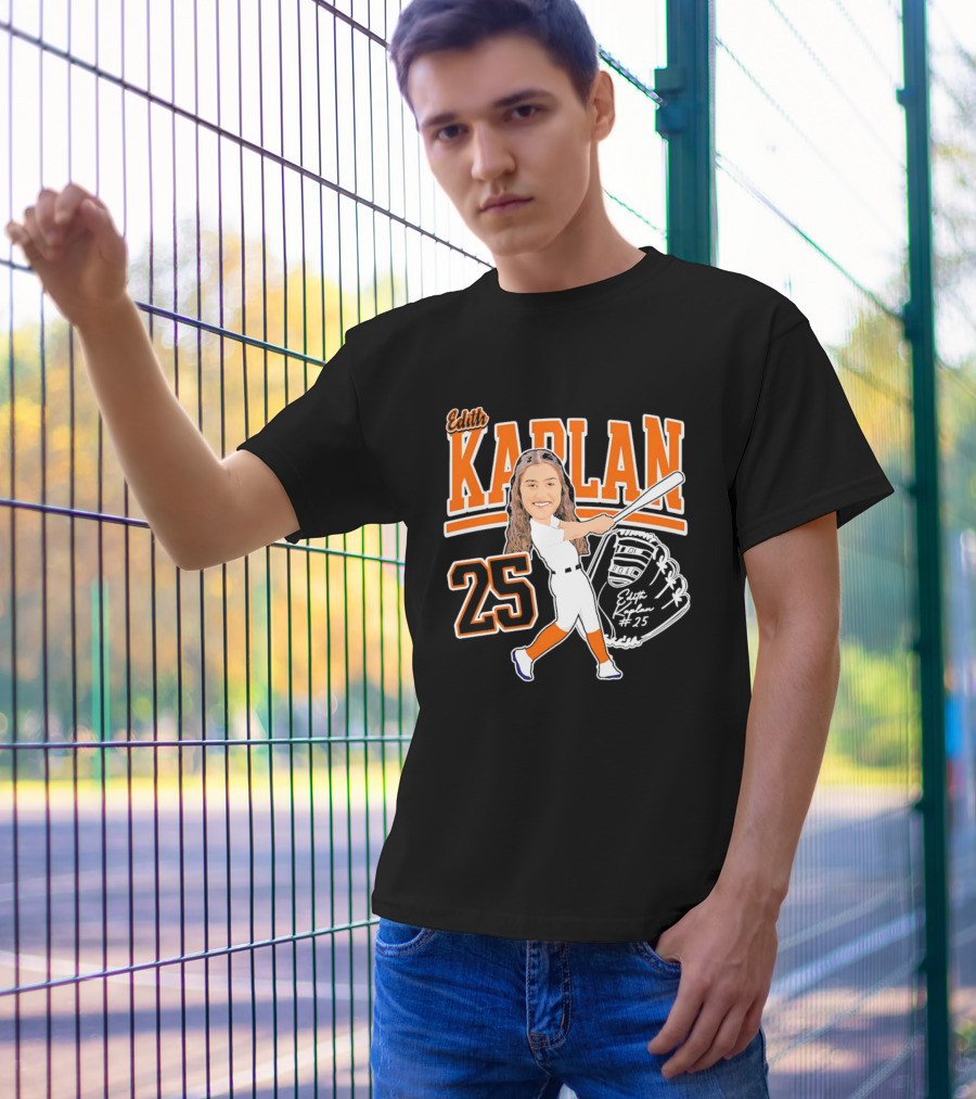 Edith Kaplan Virginia 25 Softball Caricature #25 T-Shirt