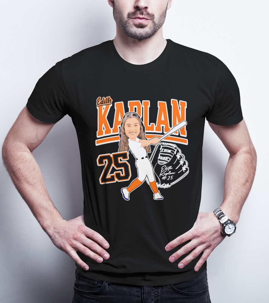 Edith Kaplan Virginia 25 Softball Caricature #25 T-Shirt