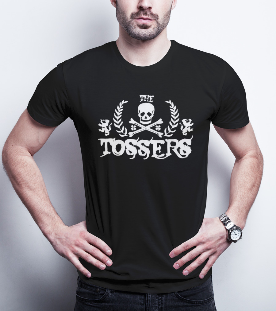 The Tossers Band Skull Skeleton Laurel Lions And Clovers T-Shirt
