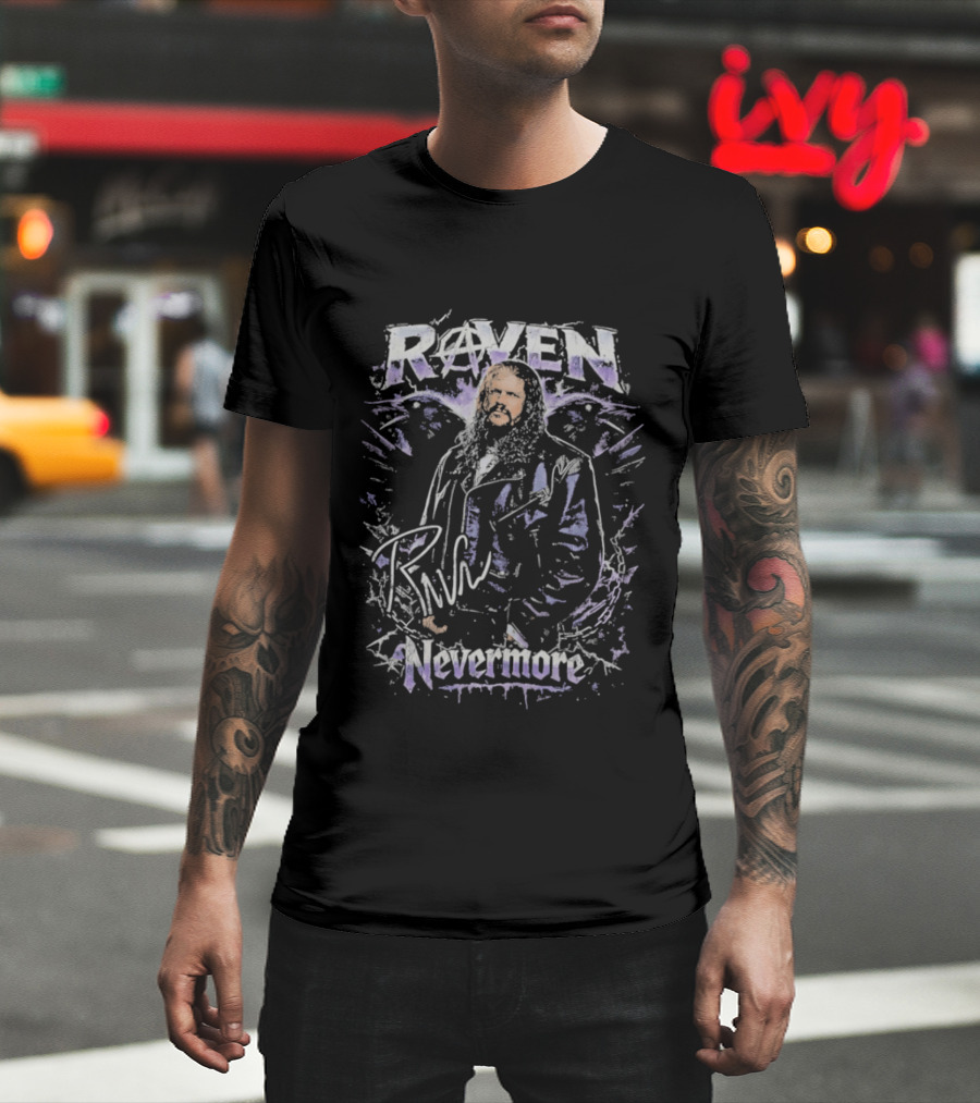 Raven Nevermore Beard Wrestling T-Shirt