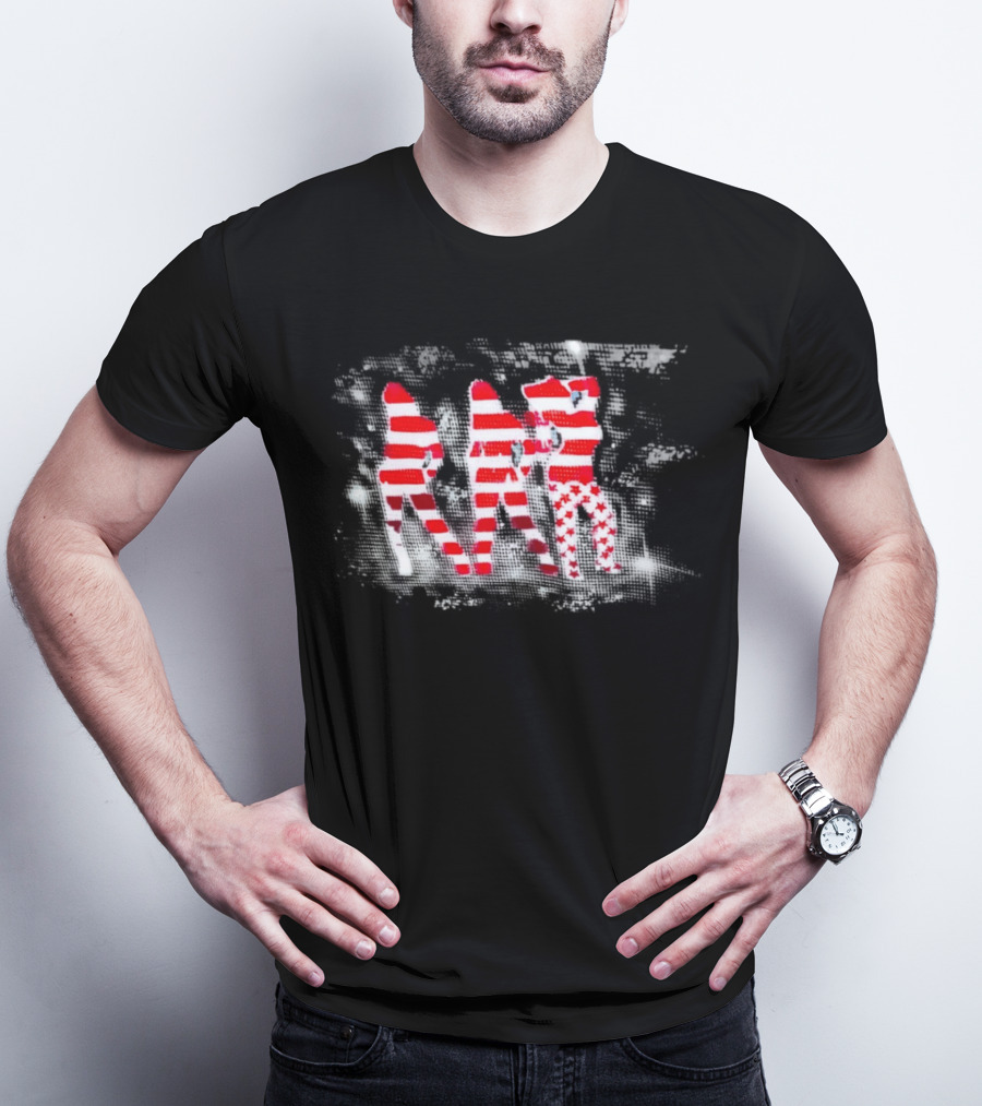 Red And White Striped Stars T-Shirt