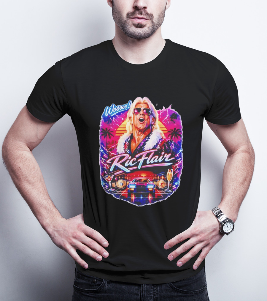 Ric Flair 80s Retro Style Woo Wrestling Legend Vintage Vibes T-Shirt