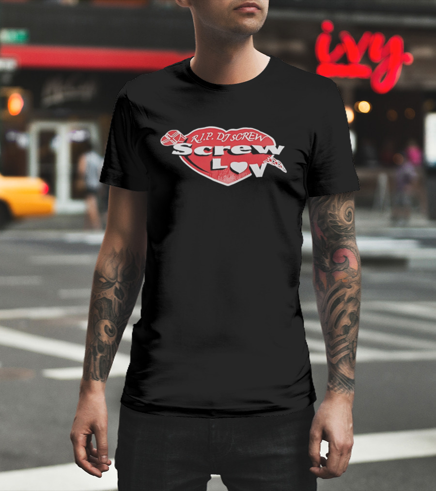 RIP DJ Screw Screw Love Heart T-Shirt