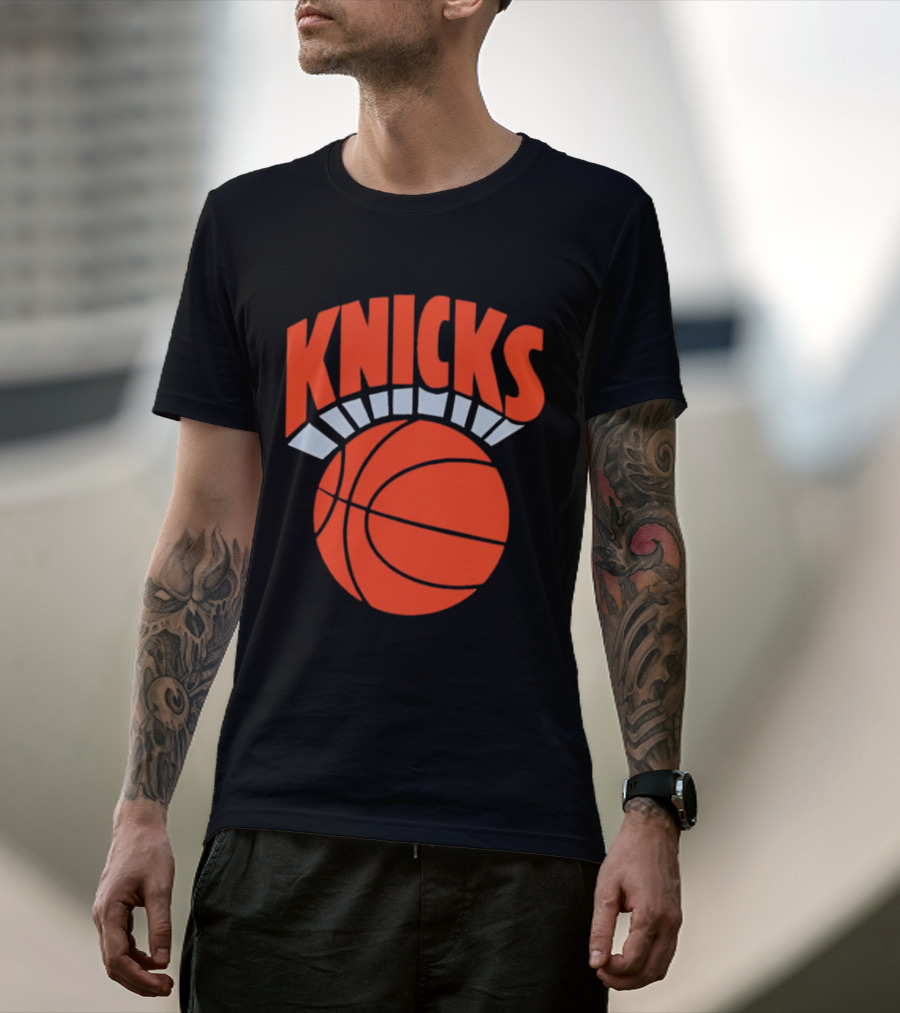 Knicks Basketball Orange Ball Classic Team T-Shirt