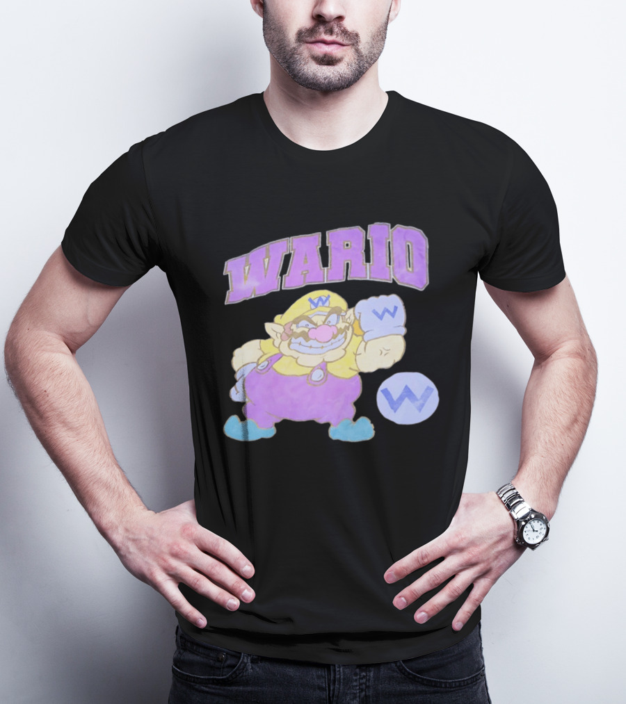 Wario Character With Purple T-Shirt