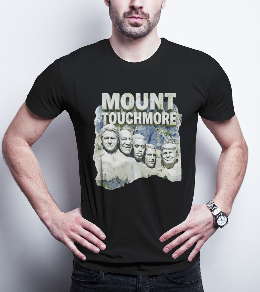 Mount Touchmore Clinton Cosby Simpson Trump Pastiche T-Shirt