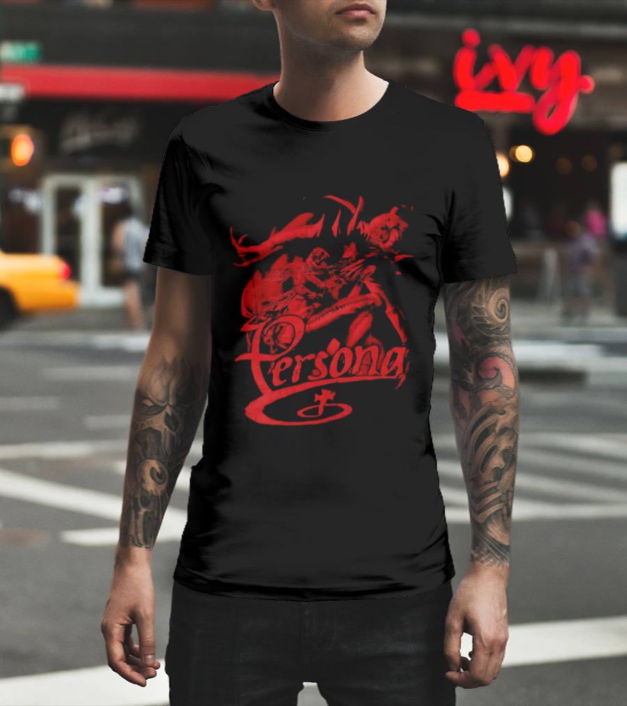 Persona Arsene Protagonist Red Gothic Anime T-Shirt
