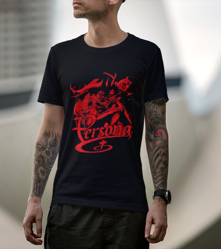 Persona Arsene Protagonist Red Gothic Anime T-Shirt