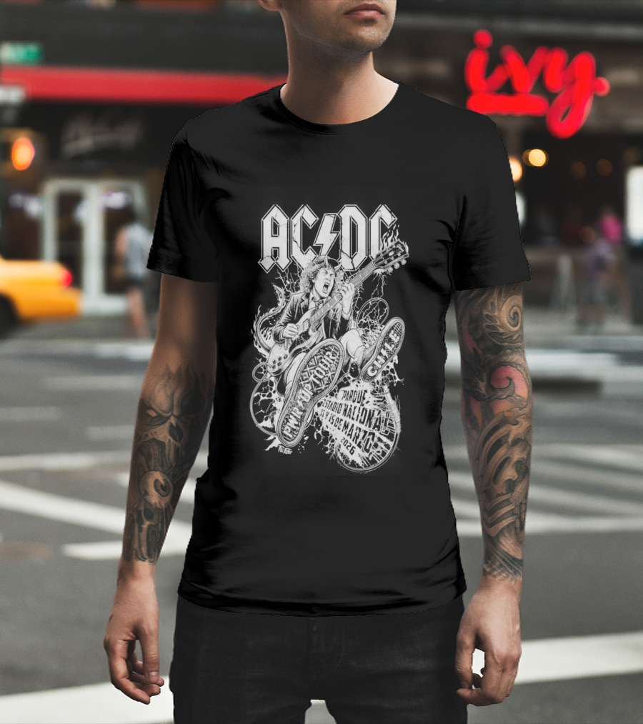 AC DC Estadio Nacional Chile March 11 15 2026 Tour T-Shirt