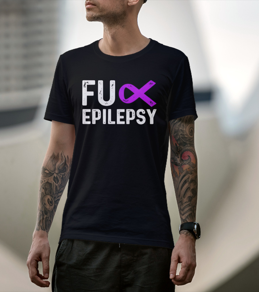 Fuck Epilepsy Purple Ribbon Awareness T-Shirt
