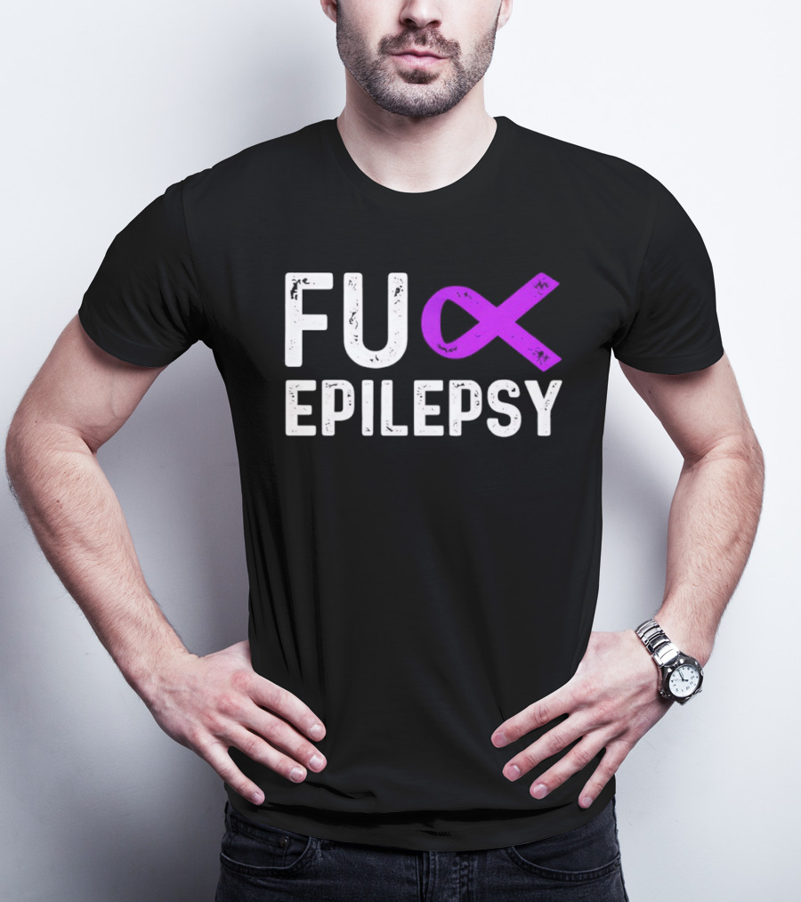 Fuck Epilepsy Purple Ribbon Awareness T-Shirt