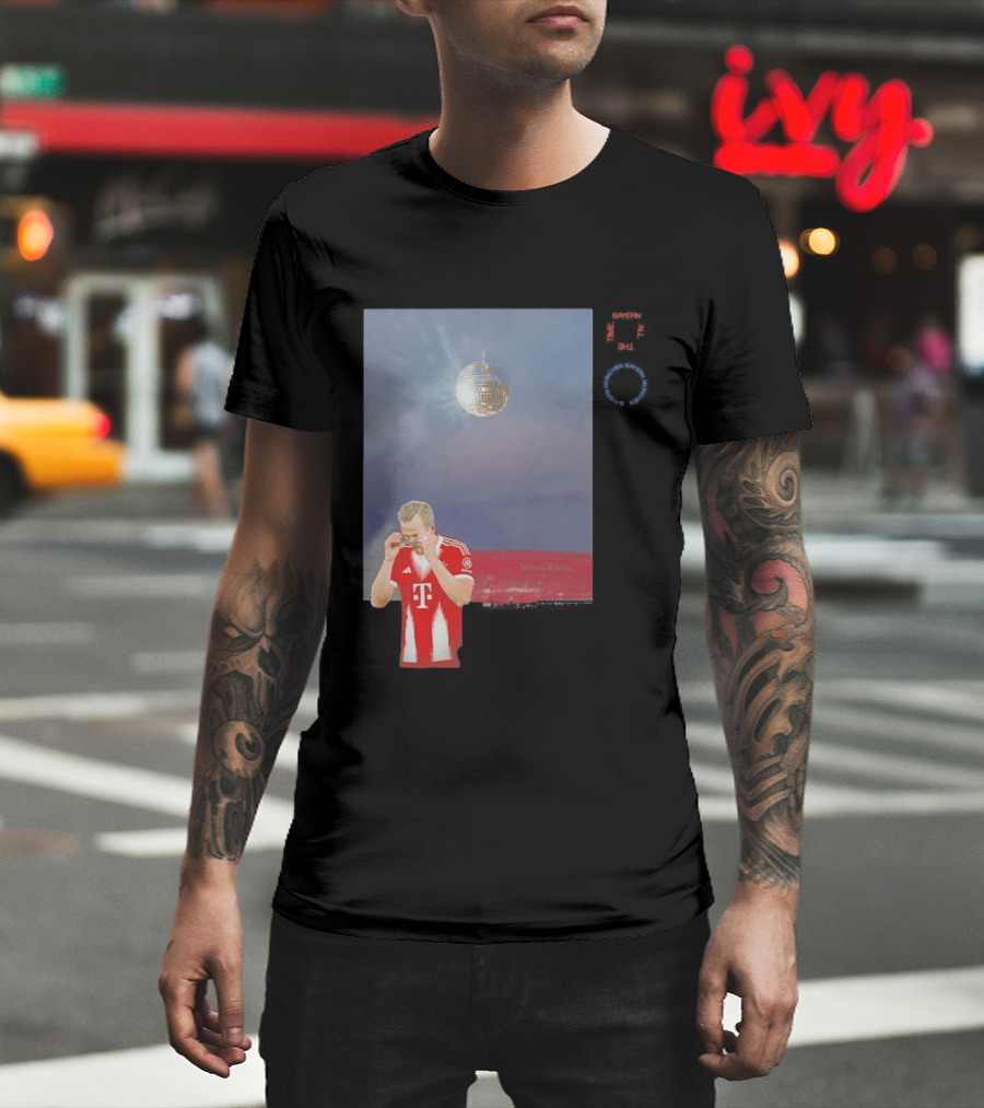 Harry Kane Bayern Munich Disco Ball Football T-Shirt