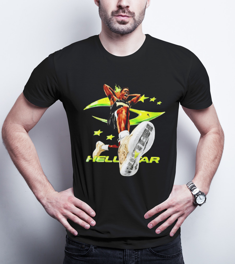 Hell Star Anthony Edwards Minnesota Timberwolves Dunk Flame T-Shirt