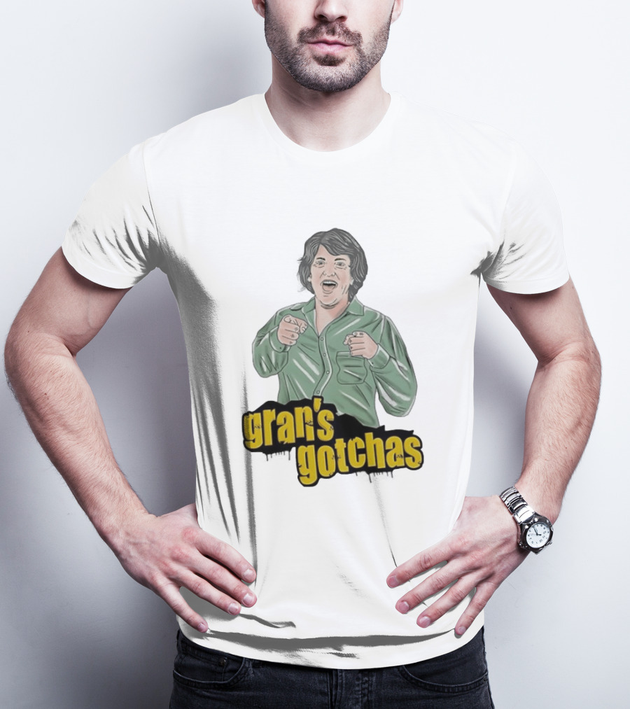 Gran's Gotchas Chris Lilley Angry Boys Character Shushing T-Shirt