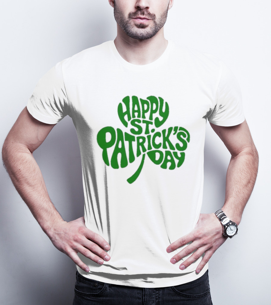 Happy St. Patrick's Day Green Clover Shamrock Celebration T-Shirt