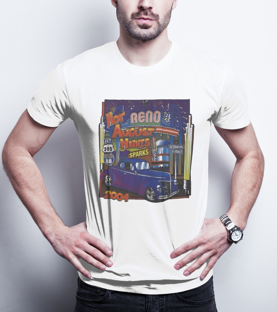 Hot August Nights Reno Sparks 2004 Classic Car Show Interstate 395 Victorian Avenue T-Shirt