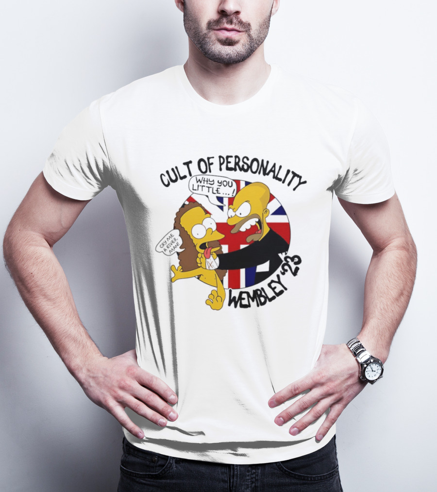 Cult Of Personality Wembley 2023 Cartoon "Why You Little" UK Flag T-Shirt