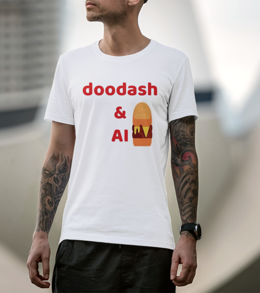 Doodash AI Burger Fast Food Delivery T-Shirt