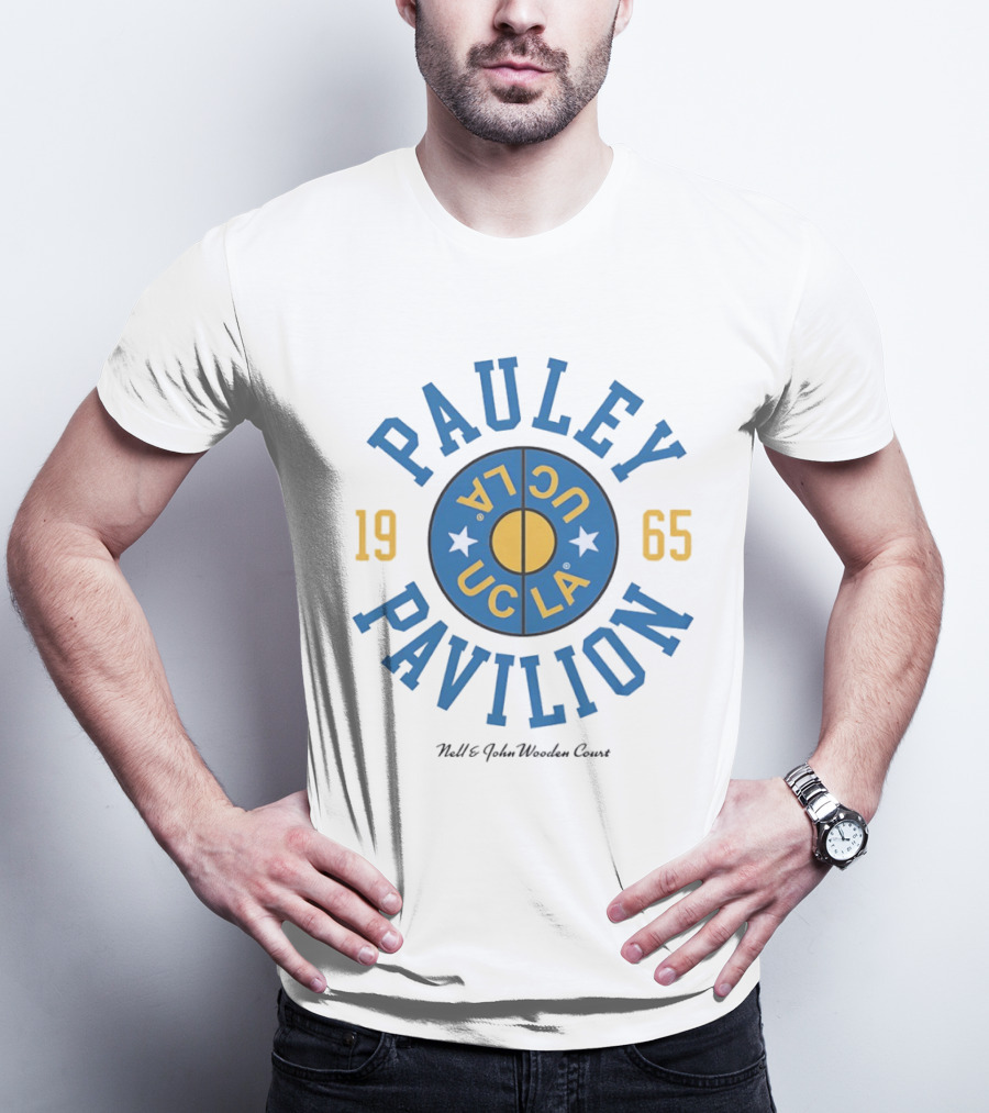 Pauley Pavilion UCLA 1965 Nell And John Wooden Court T-Shirt