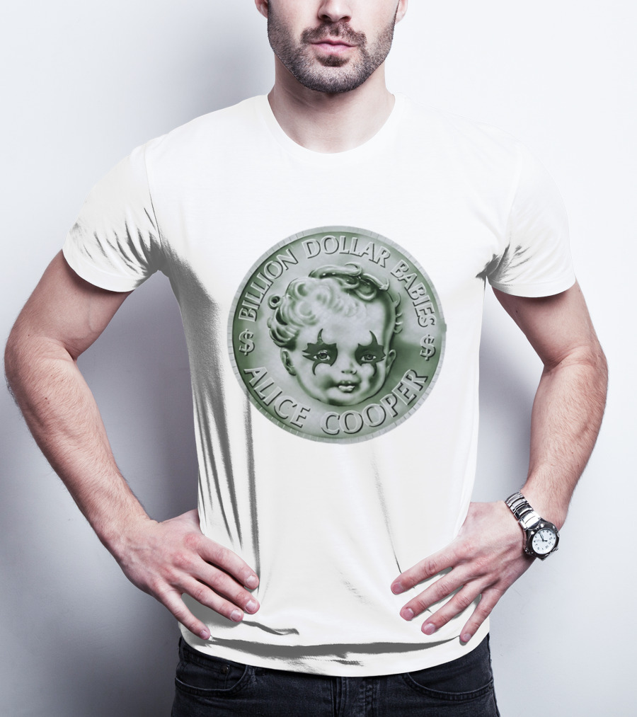Alice Cooper Billion Dollar Babies Album Cover Coin T-Shirt