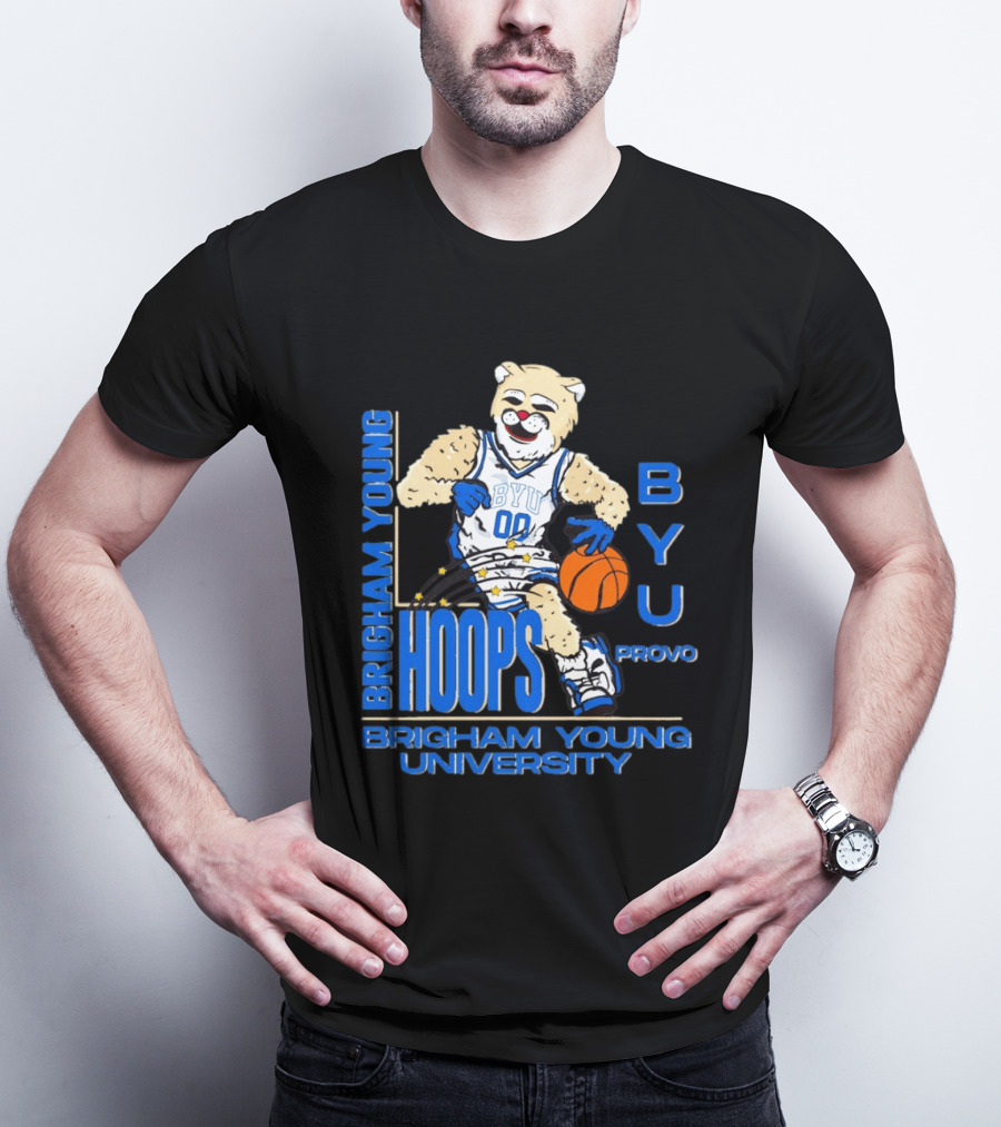 Brigham Young University Hoops BYU Provo Basketball Bear T-Shirt