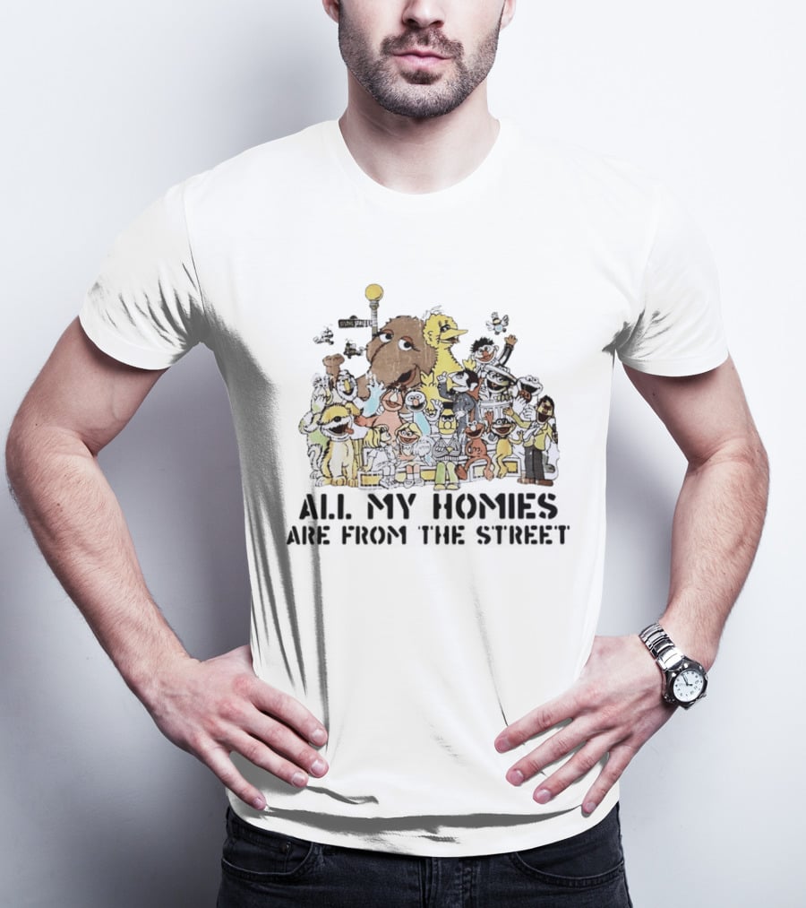 Sesame Street Homies Characters Group T-Shirt