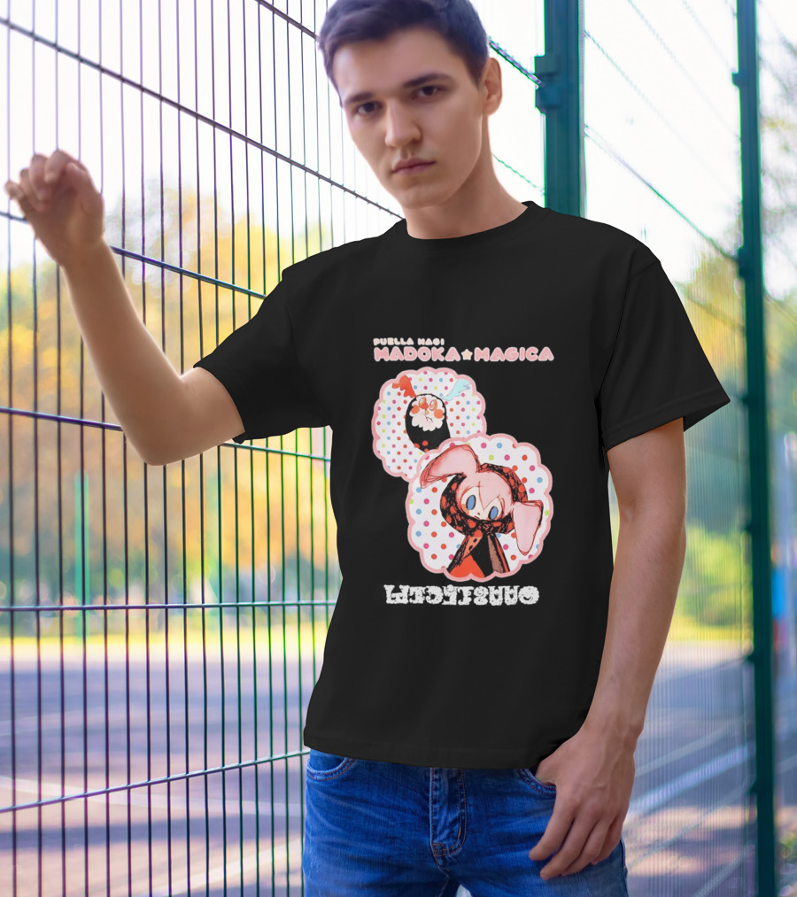 Puella Magi Madoka Magica Cute Kawaii Kyubey Quilt T-Shirt