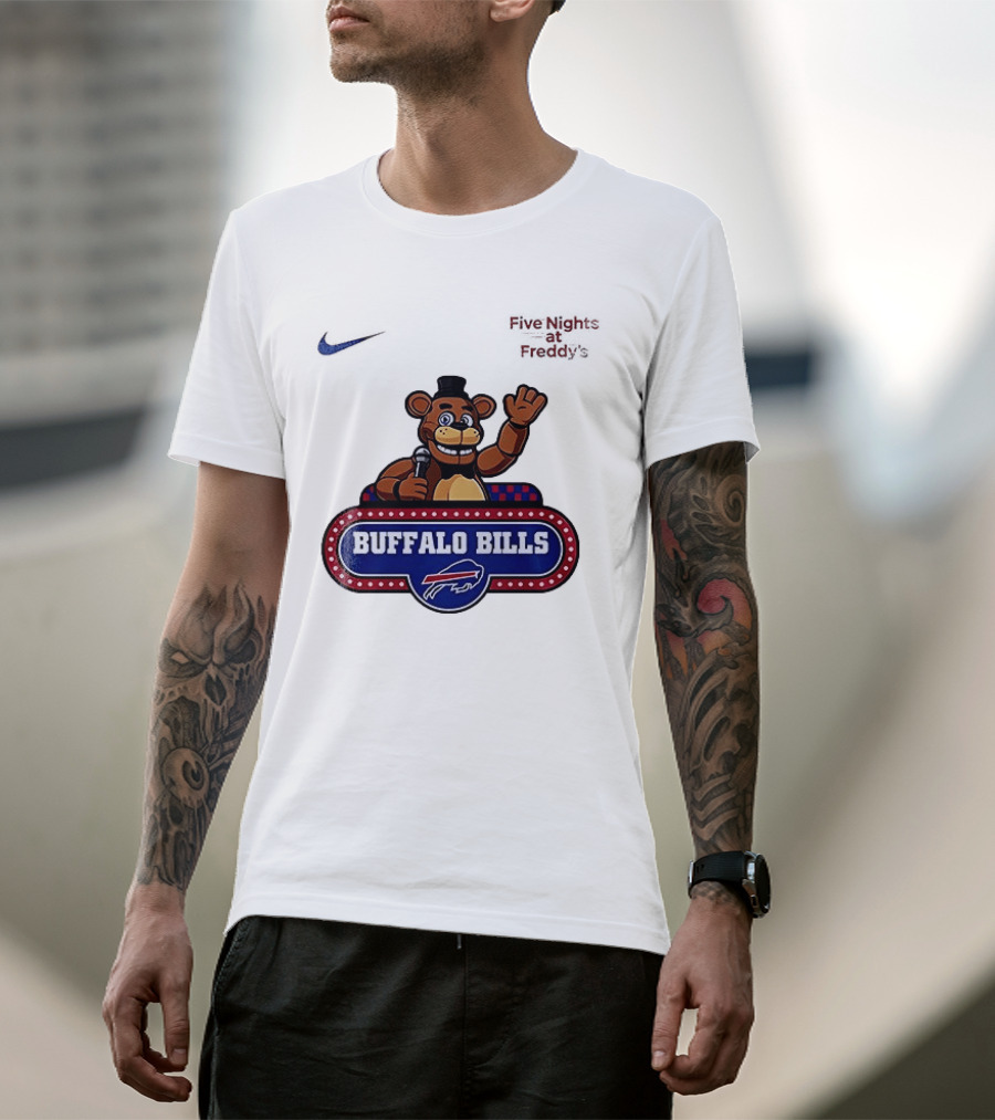 Buffalo Bills Five Nights At Freddy's Freddy Fazbear Collaboration T-Shirt