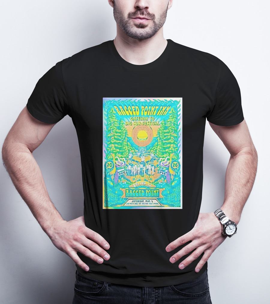 Ragged Point Inn Gateway To Big Sur Festival BBQ Pie Live Music Big Sur CA May 2 2026 T-Shirt