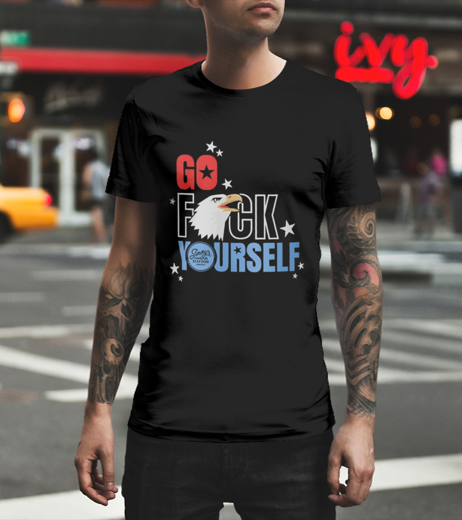 Go Fck Yourself Eagle Star Patriotic Humor T-Shirt
