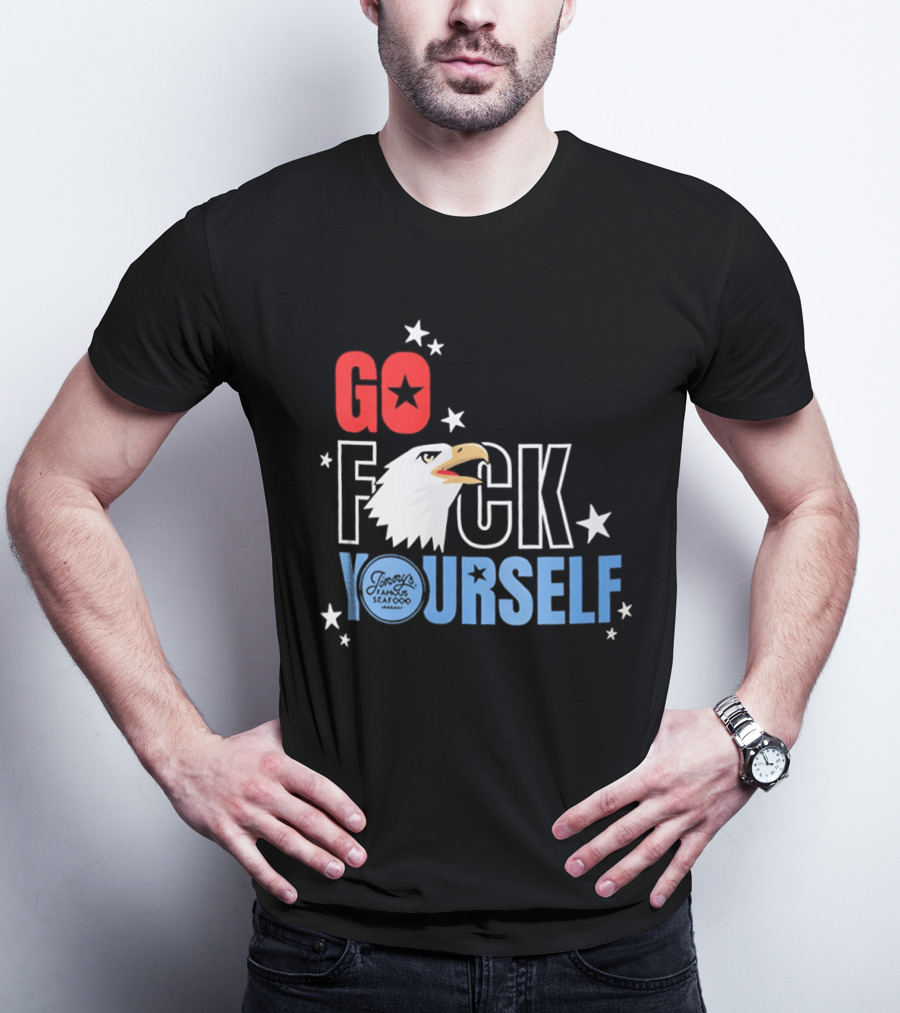 Go Fck Yourself Eagle Star Patriotic Humor T-Shirt
