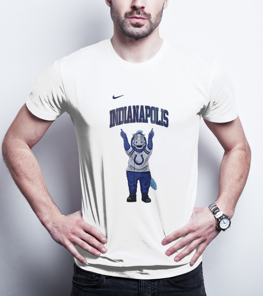 Indianapolis Colts Mascot Blue Celebrating Teacher Appreciation Month T-Shirt