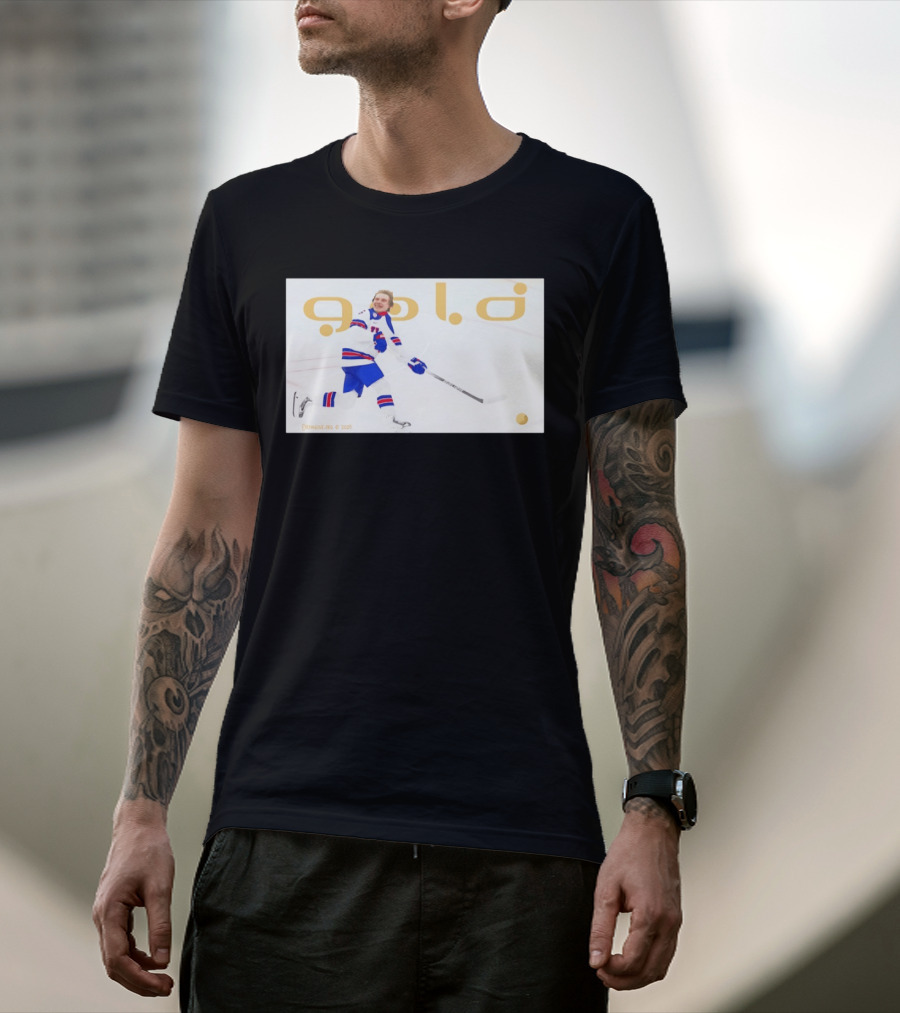 USA Hockey Jack Hughes Gold Medal 2026 Team Celebration T-Shirt