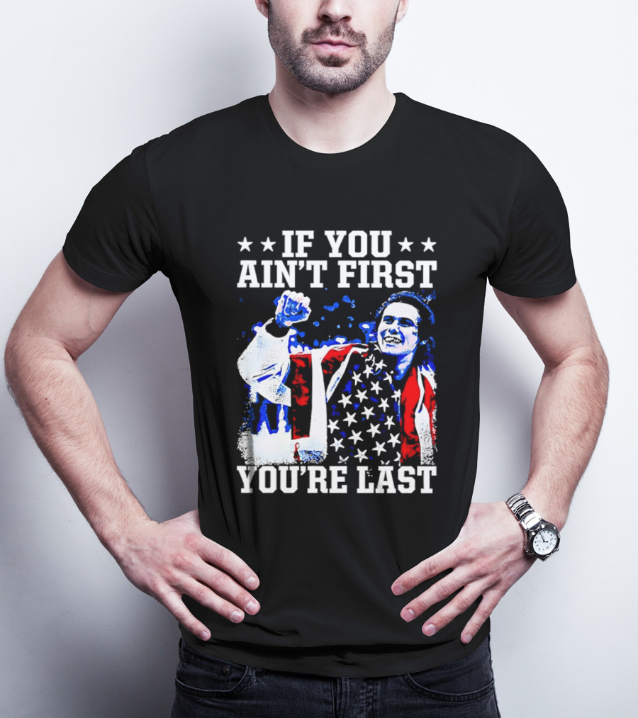 Jack Hughes If You Ain't First You're Last 2026 Winter Olympics USA Flag Victory T-Shirt