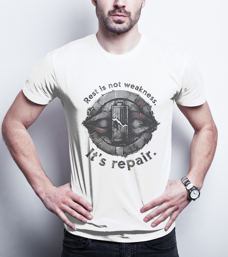 Rest Is Not Weakness It's Repair Empowerment Motivational Message T-Shirt