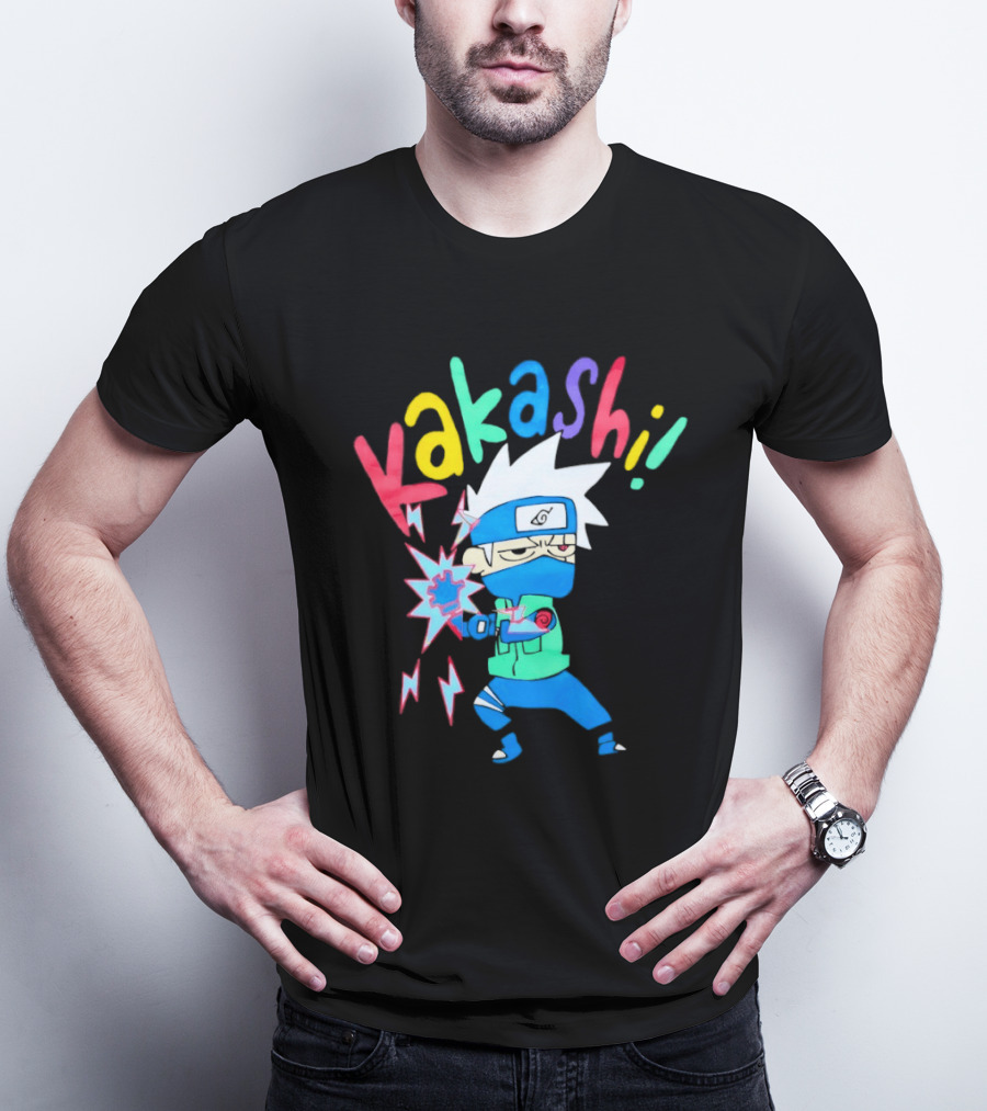 Kakashi Hatake Naruto Colorful Chibi T-Shirt
