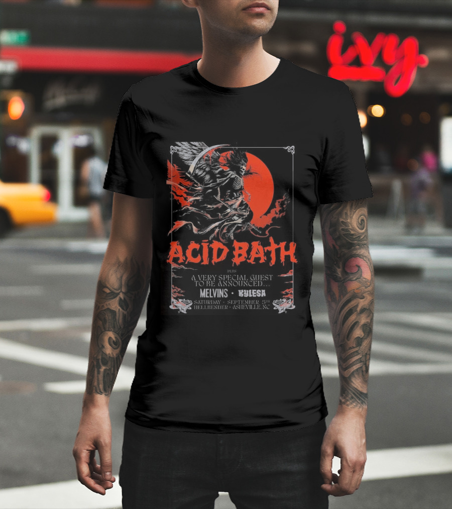 Acid Bath Hellbender Tour Asheville North Carolina September 5th 2026 T-Shirt