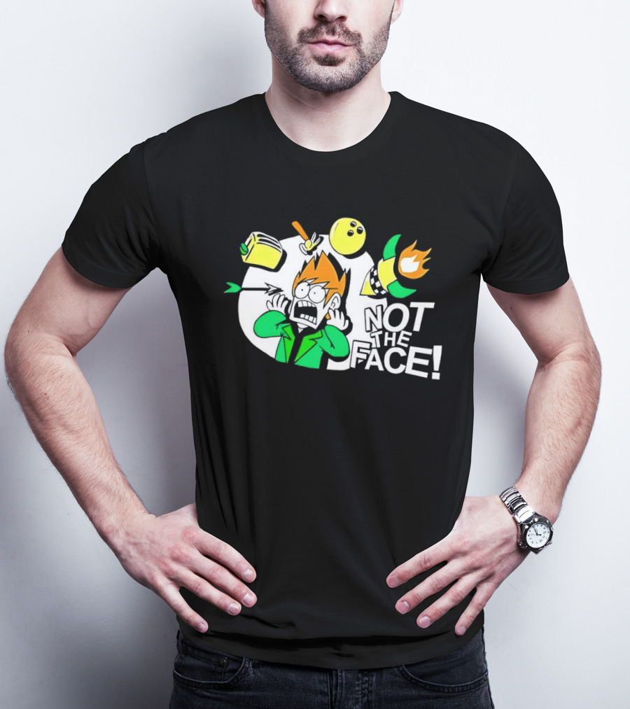 Eddsworld Not The Face Cartoon Humor Expression Colorful Characters T-Shirt