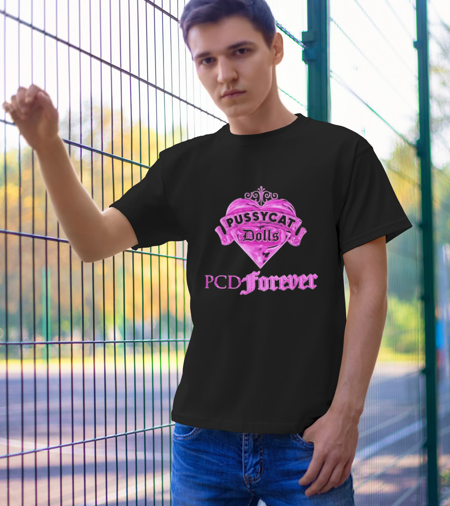 Pussycat Dolls PCD Forever Pink Heart T-Shirt