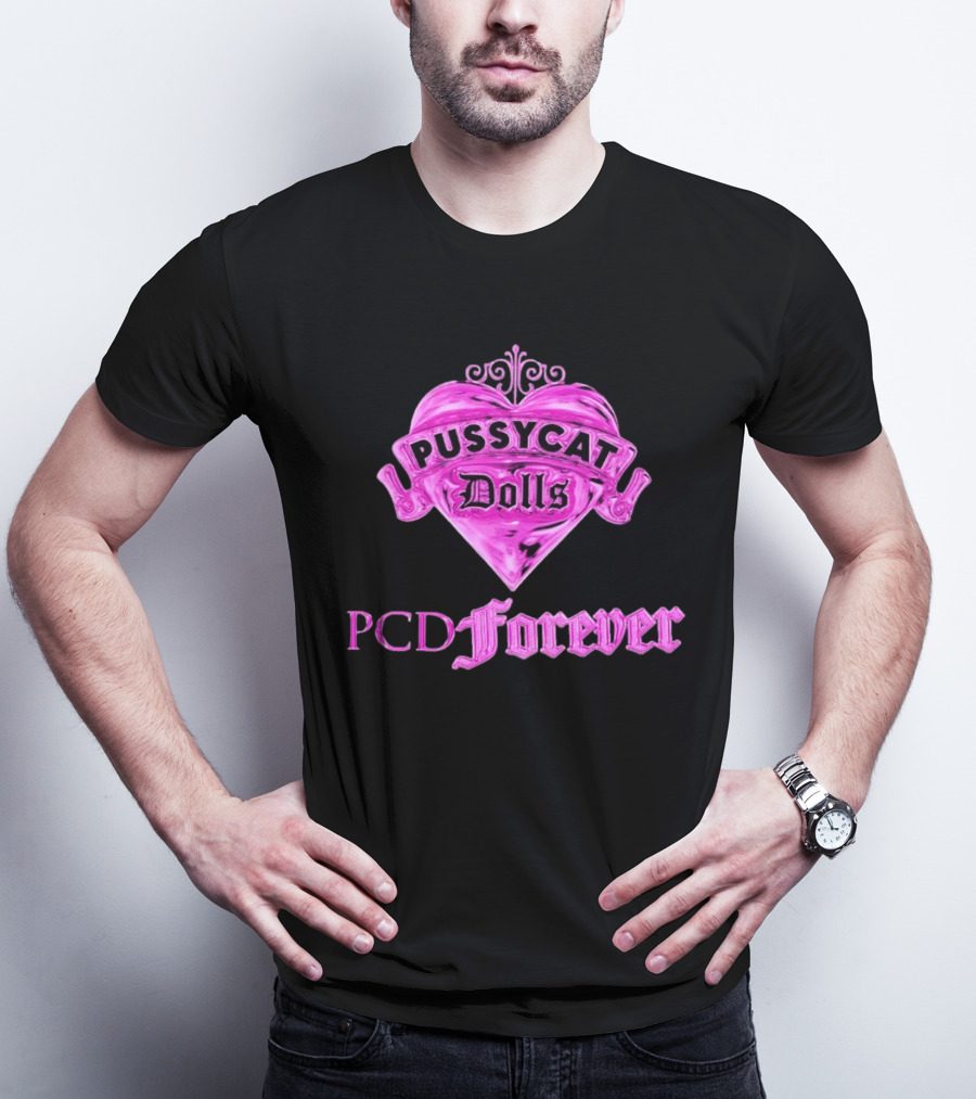 Pussycat Dolls PCD Forever Pink Heart T-Shirt