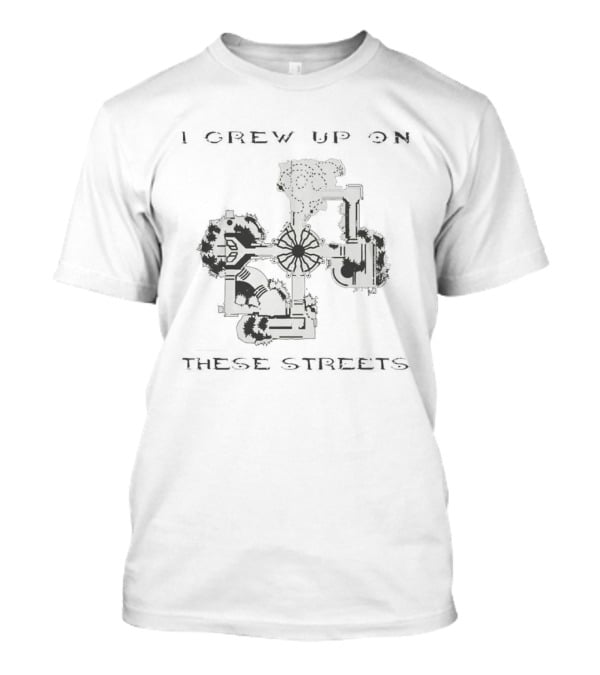 I Grew Up On These Streets Sesame Street Characters Blocks T-Shirt