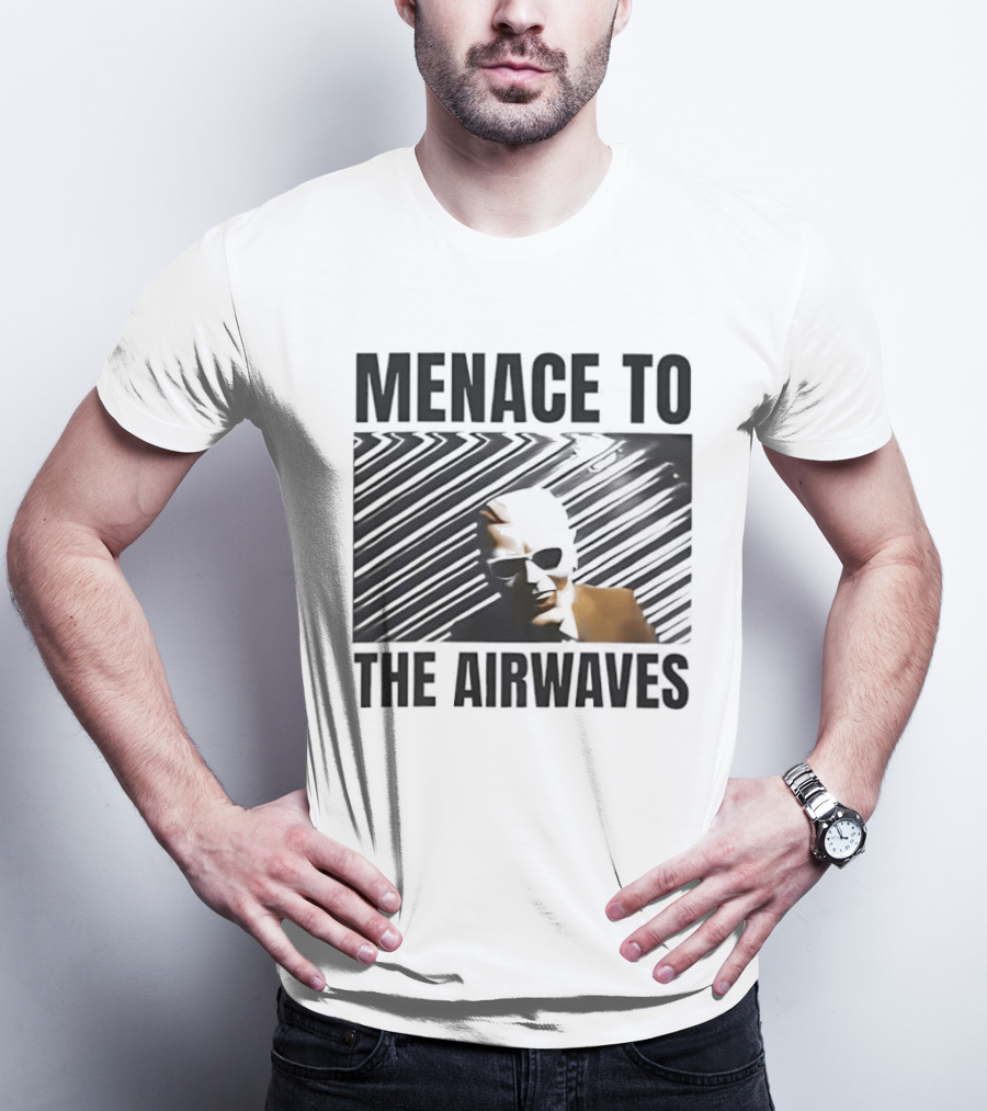 Menace To The Airwaves Distorted Radio Broadcast T-Shirt