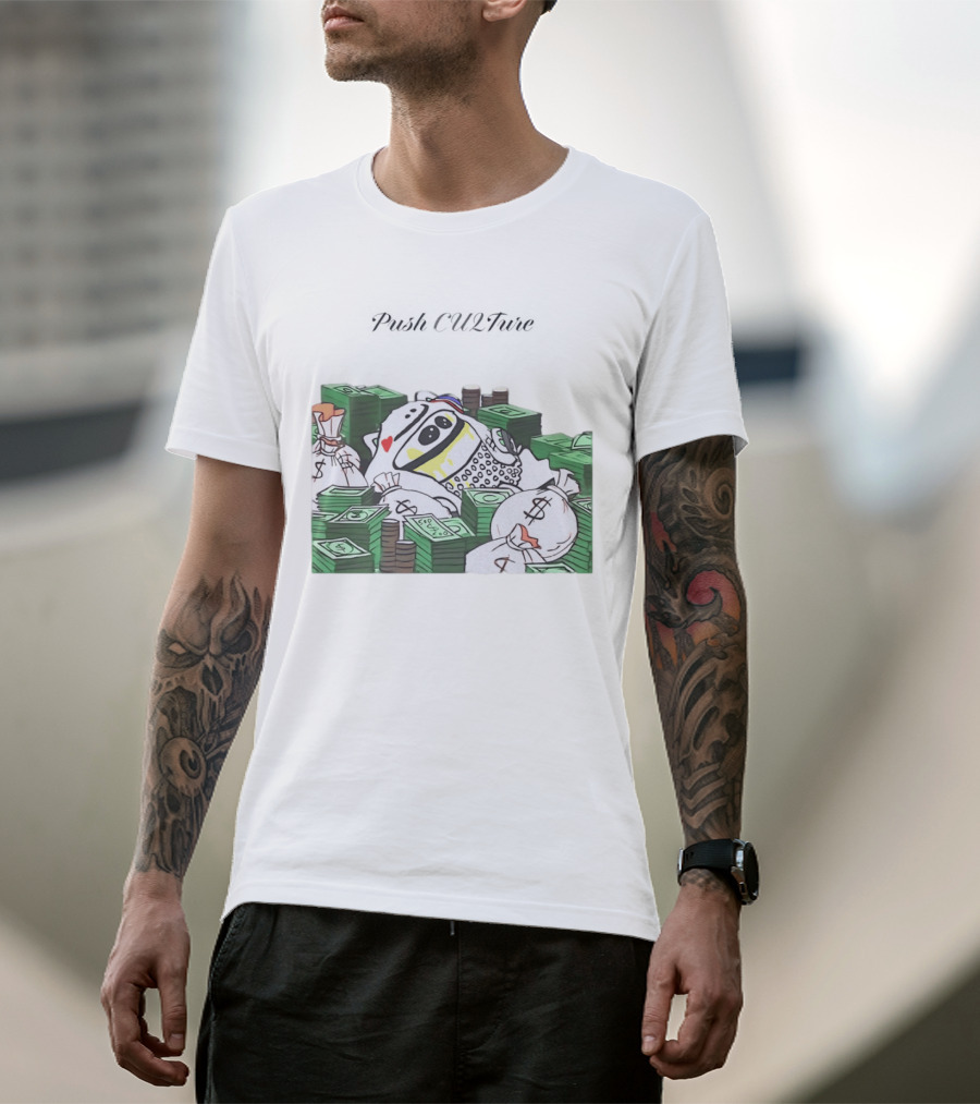 Push CU2Ture Among Us Character Surrounded By Money And Stacks T-Shirt