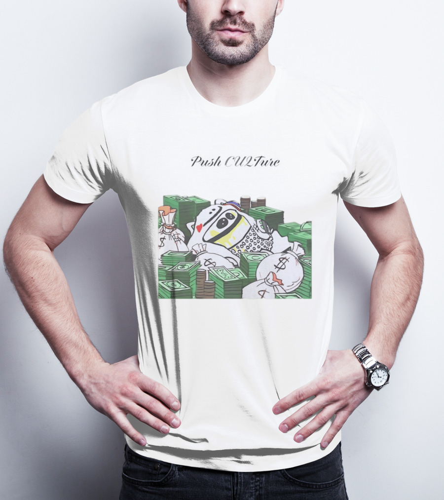 Push CU2Ture Among Us Character Surrounded By Money And Stacks T-Shirt