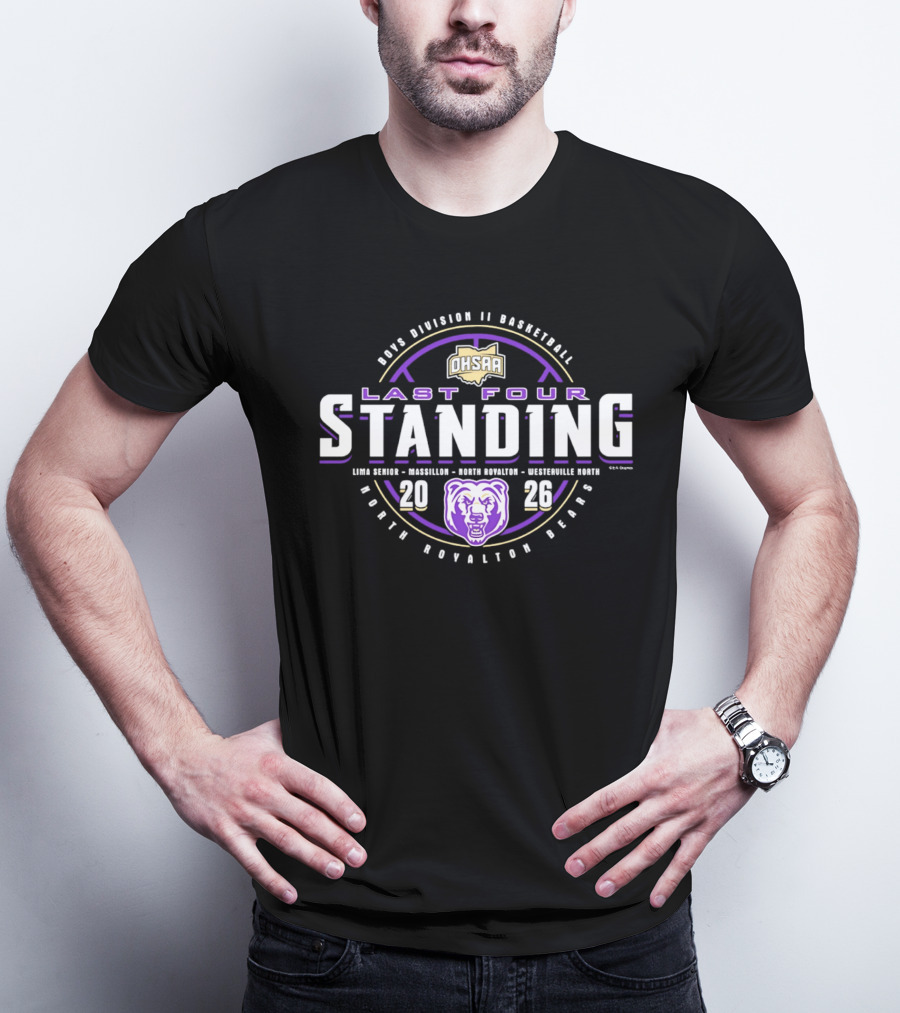 2026 OHSAA Boys Division II Basketball Last Four Standing North Royalton Bears T-Shirt
